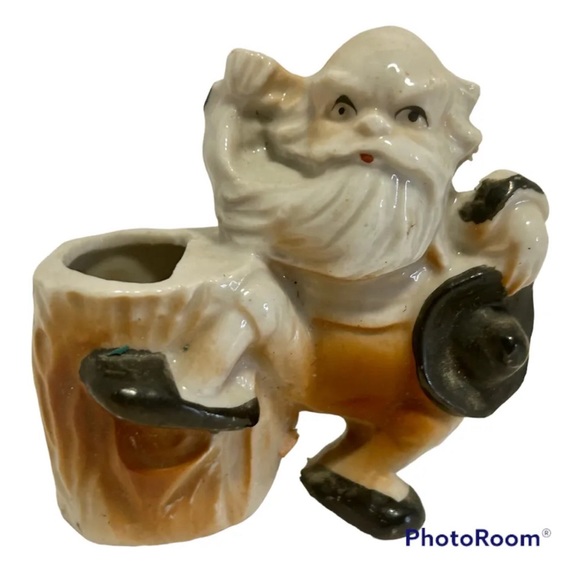 Source Unknown | Art | Vintage Bud Vase White Bearded Dancing Man ...